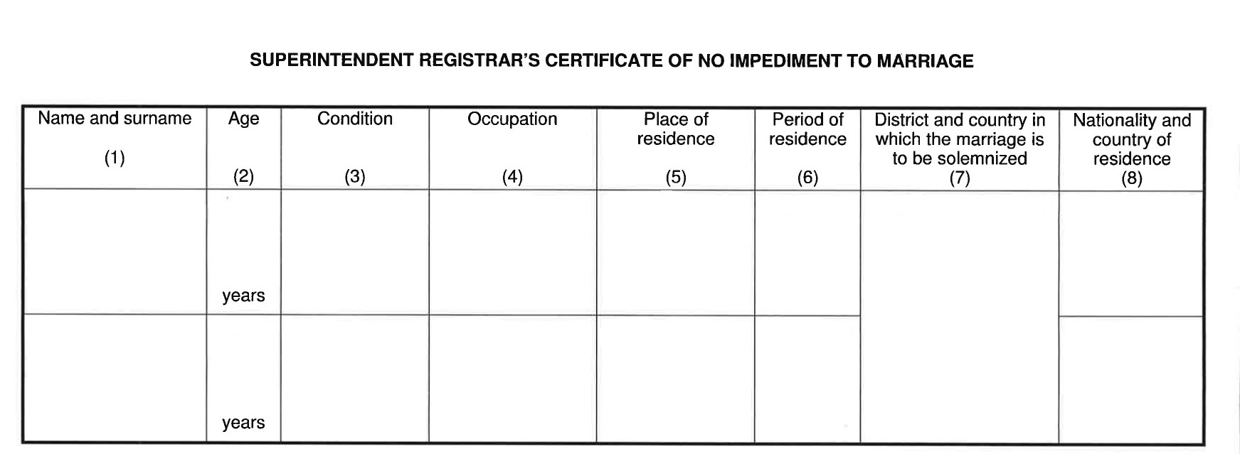 Traduzione certificate of no impediment to marriage Inglese-Italiano ...